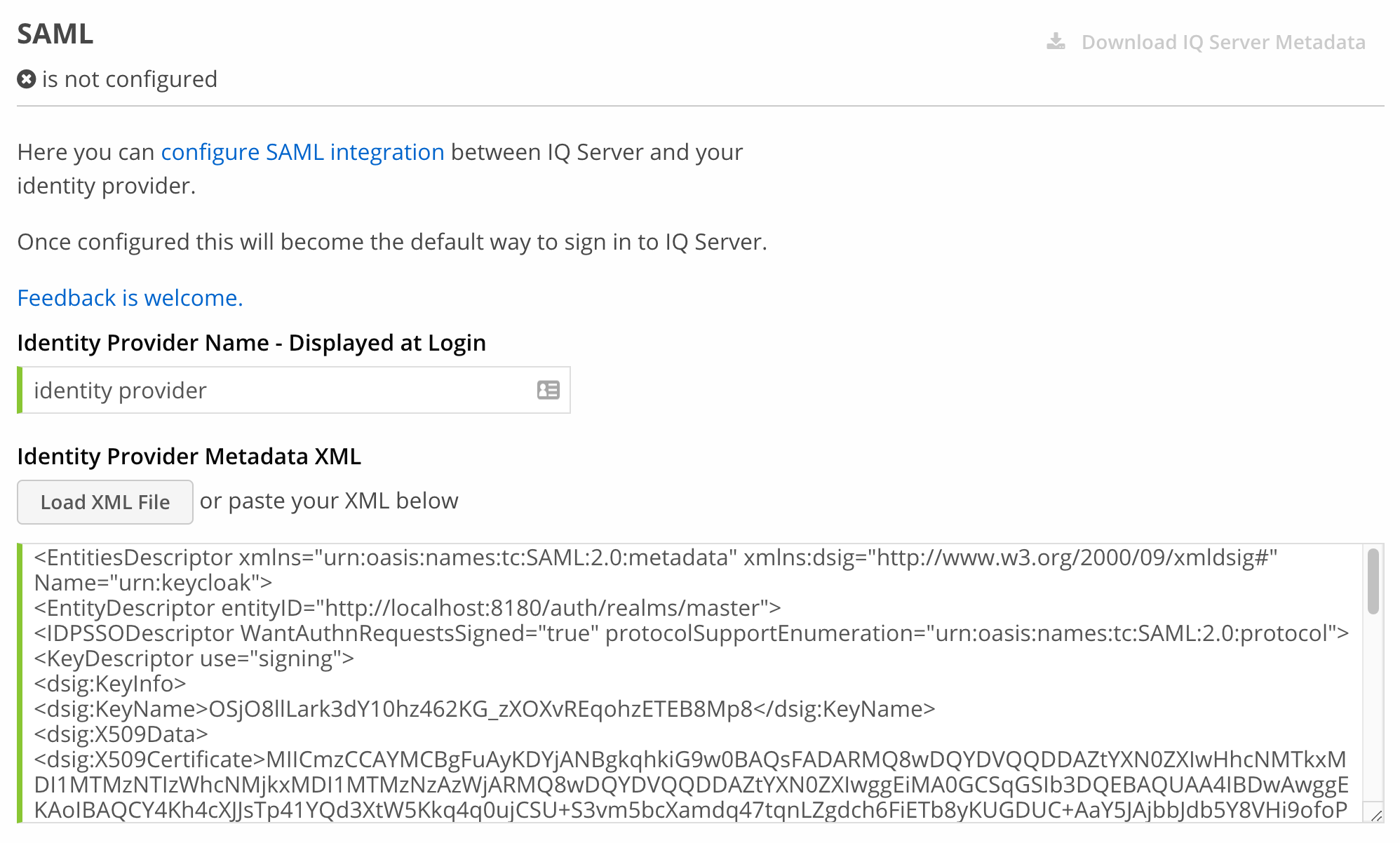Keycloak SAML integration with Sonatype Platform – Sonatype Support