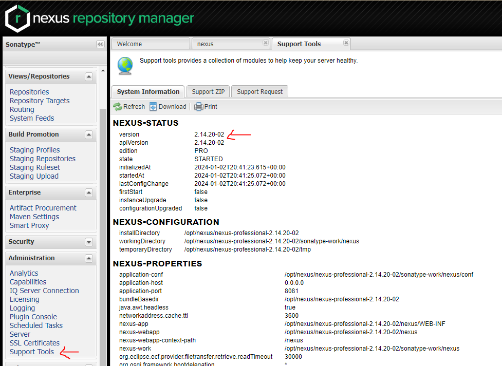 How To Find The Sonatype Nexus Repository Product Version Sonatype Support 